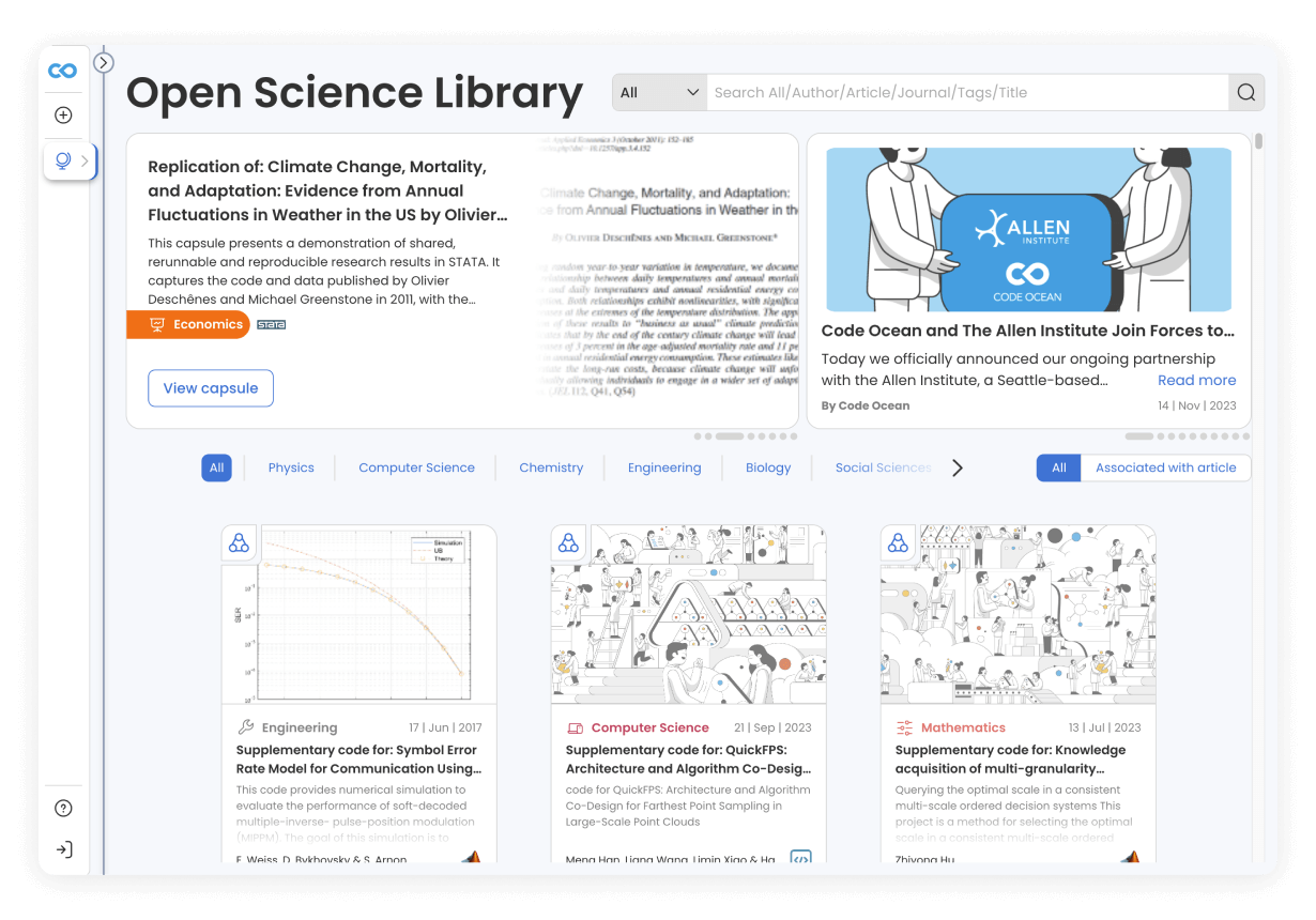 Open Science Library for Publishers | Code Ocean